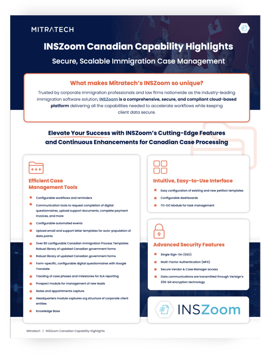 INSZoom for Canadian Immigration Case Management