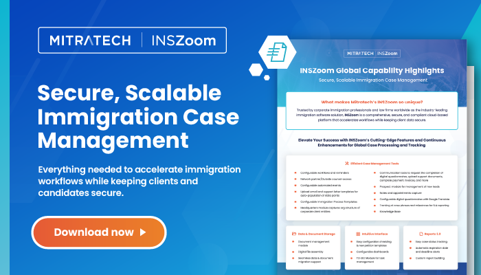 INSZoom for Global Immigration Case Management | Capability Highlights