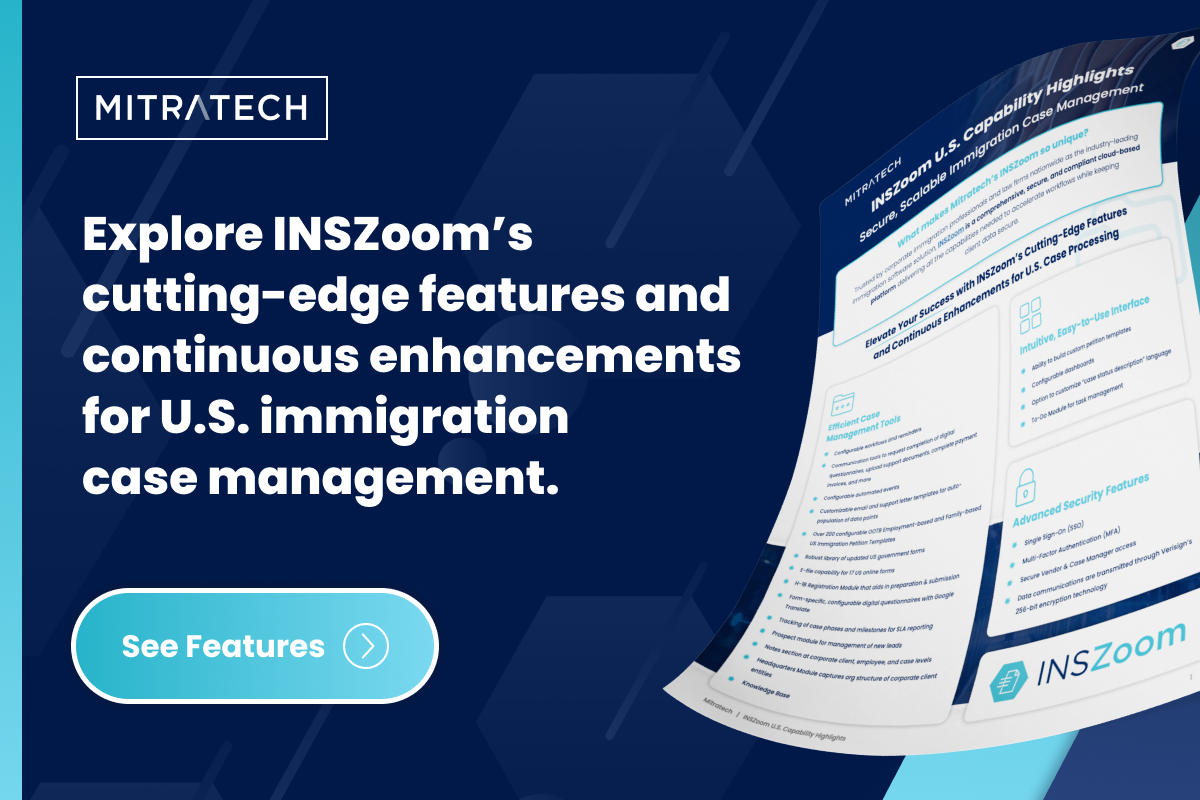INSZoom for U.S. Immigration Case Management | Capability Highlights