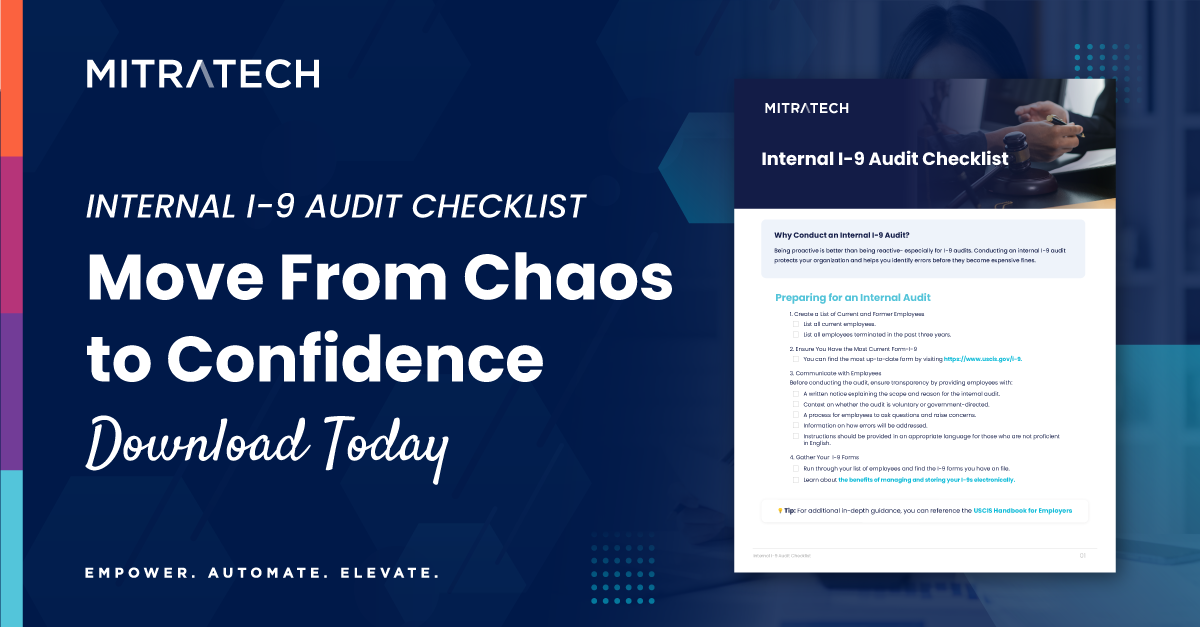 Internal I-9 Audit Checklist
