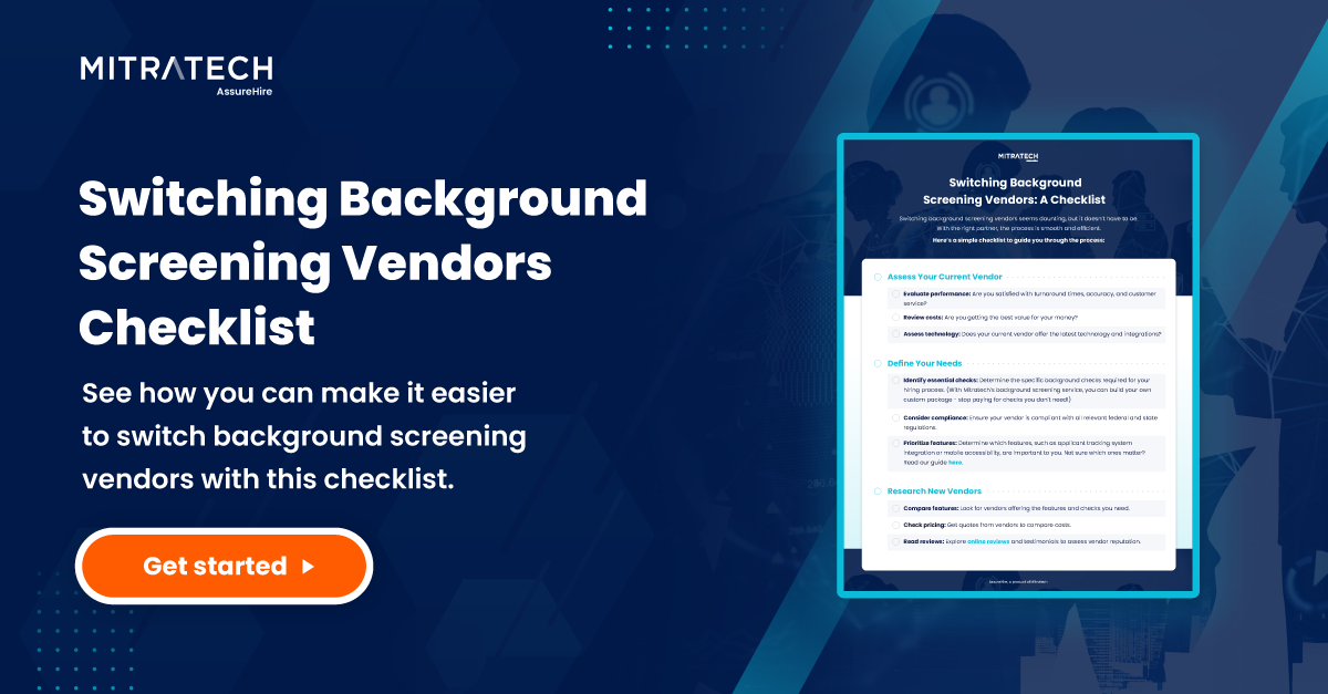 Switching Background Screening Vendors Checklist